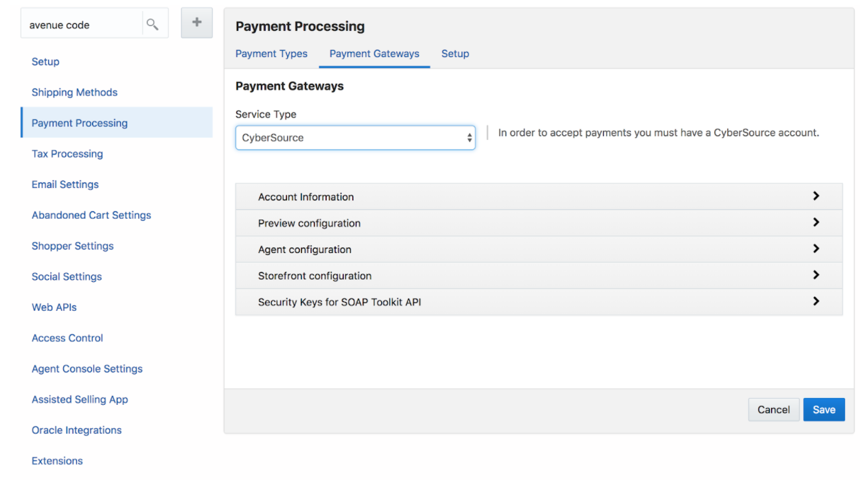 How to Configure Payment Systems in Oracle Commerce Cloud