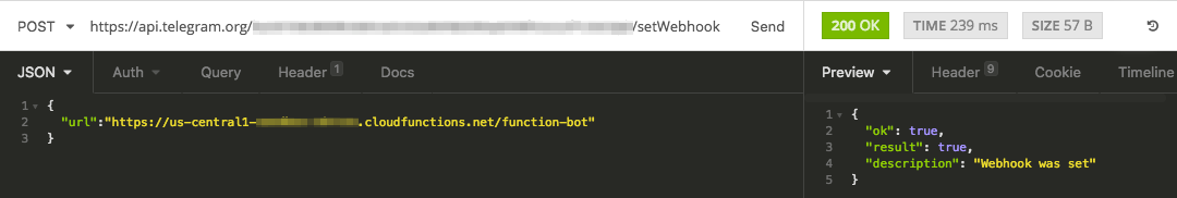 How to Use the Serverless Function with a Telegram Chatbot