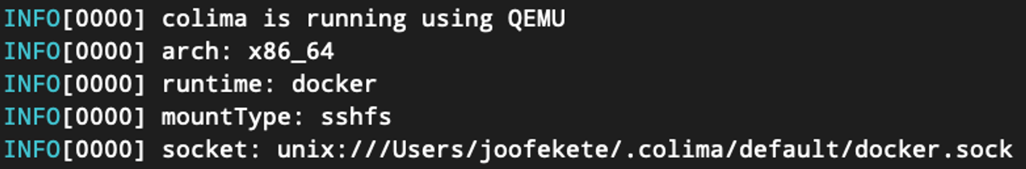 Running Docker and Kubernetes on Colima